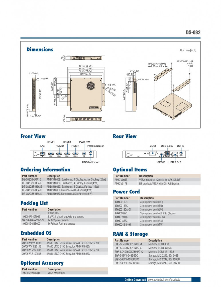 ADVANTECH DS-082 document page 2