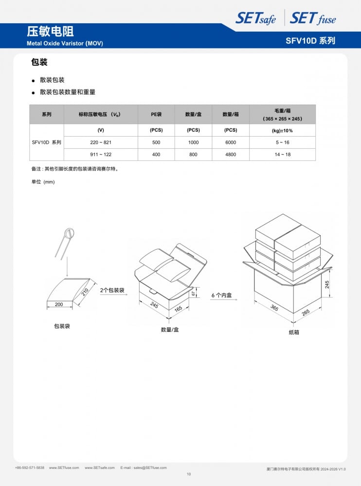SFV10D561K datasheet page 10