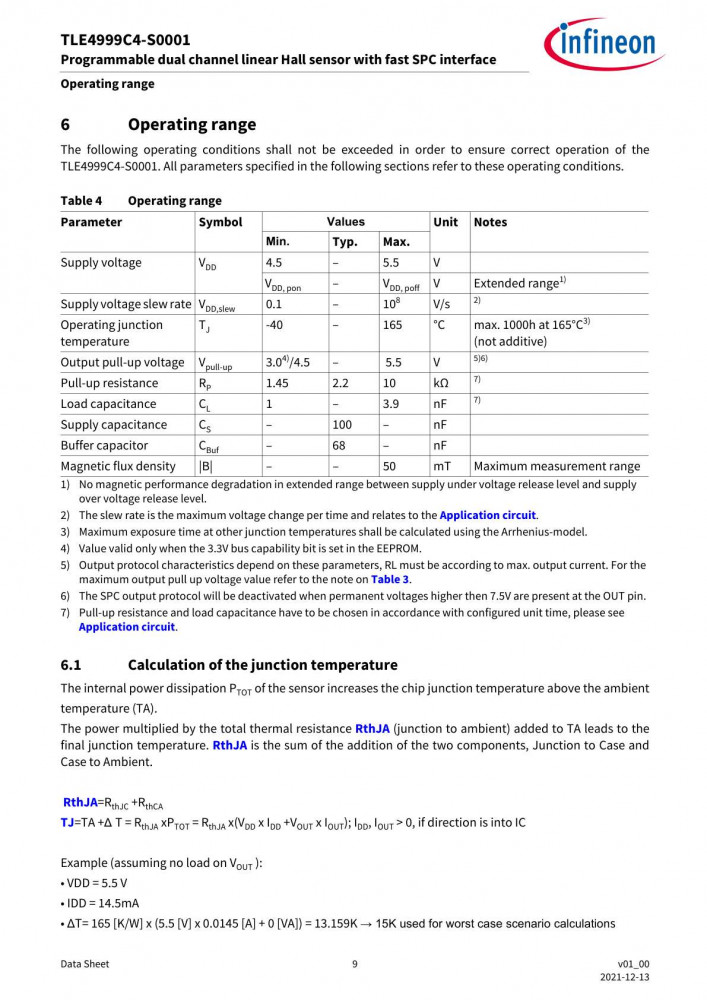 TLE4999C4-S0001 datasheet page 9