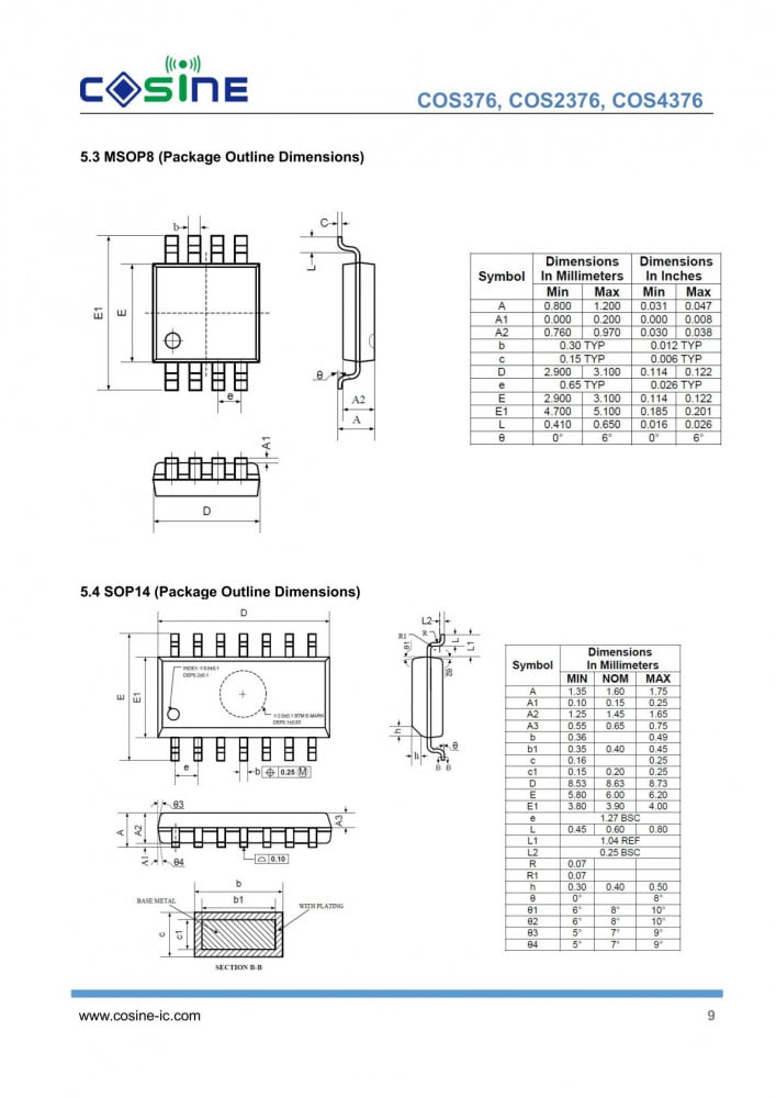 COS2376 datasheet page 9