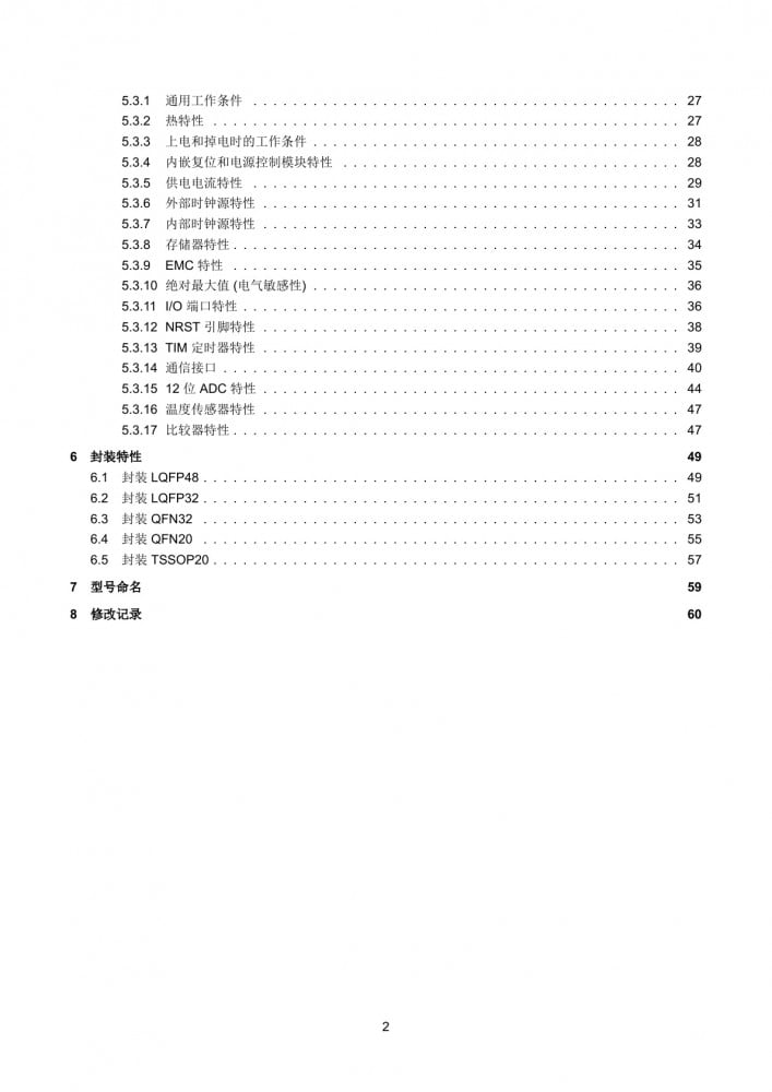MM32SPIN05NW datasheet page 3