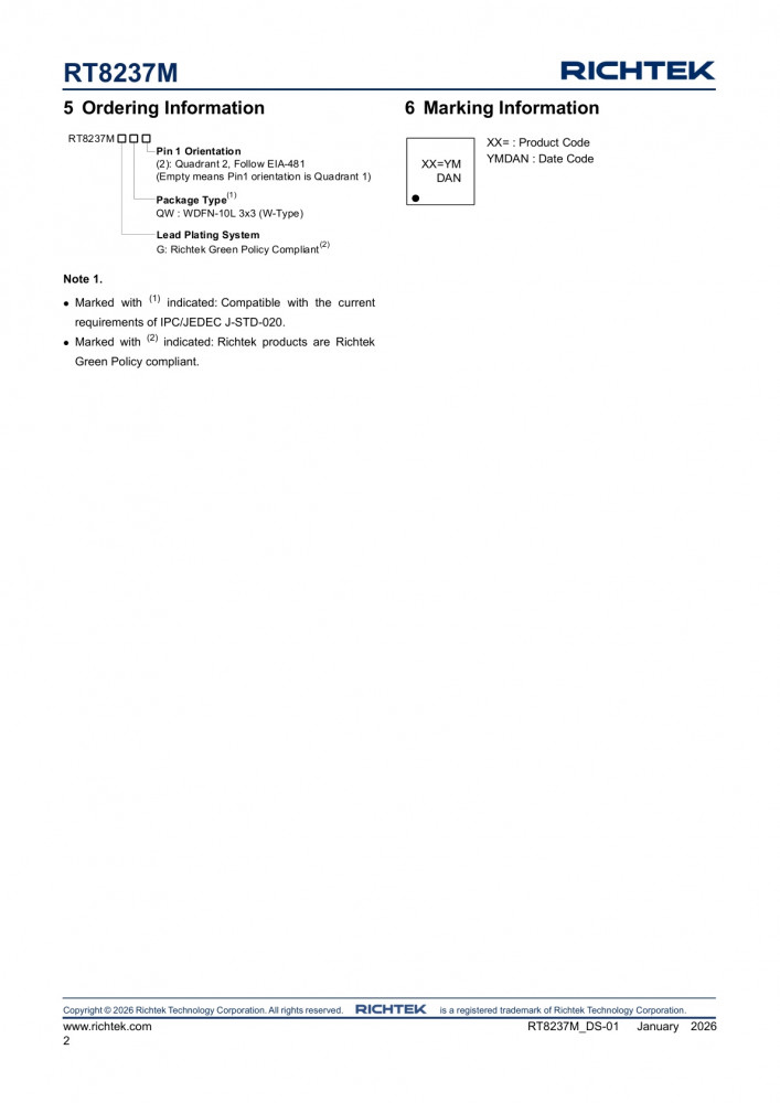 RT8237M datasheet preview, page 2