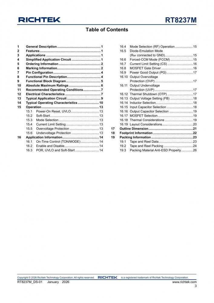 RT8237M datasheet preview, page 3