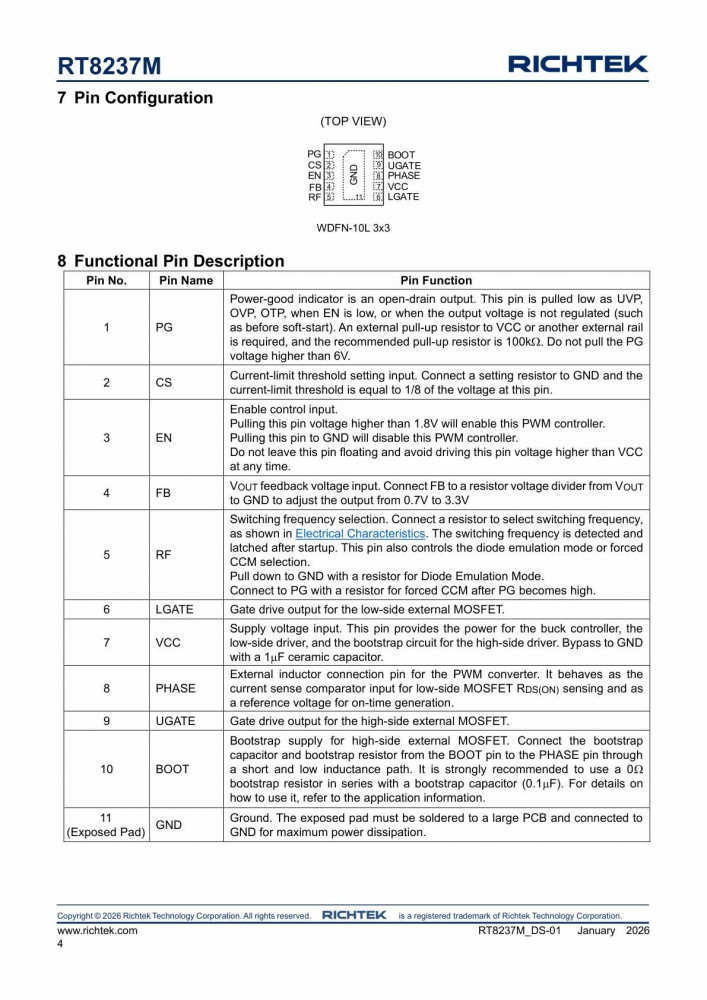 RT8237M datasheet preview, page 4