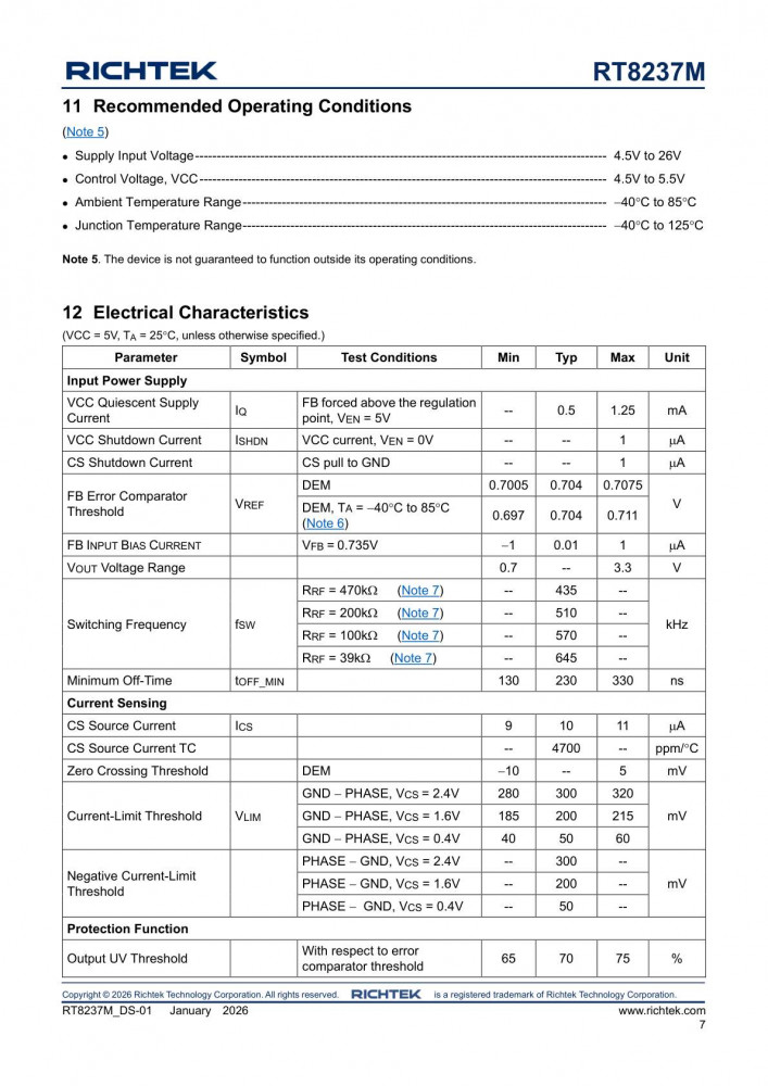 RT8237M datasheet preview, page 7