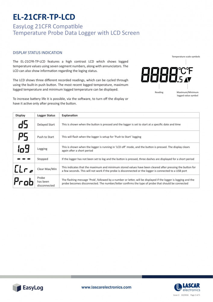 EL-21CFR-TP-LCD technical document page 3