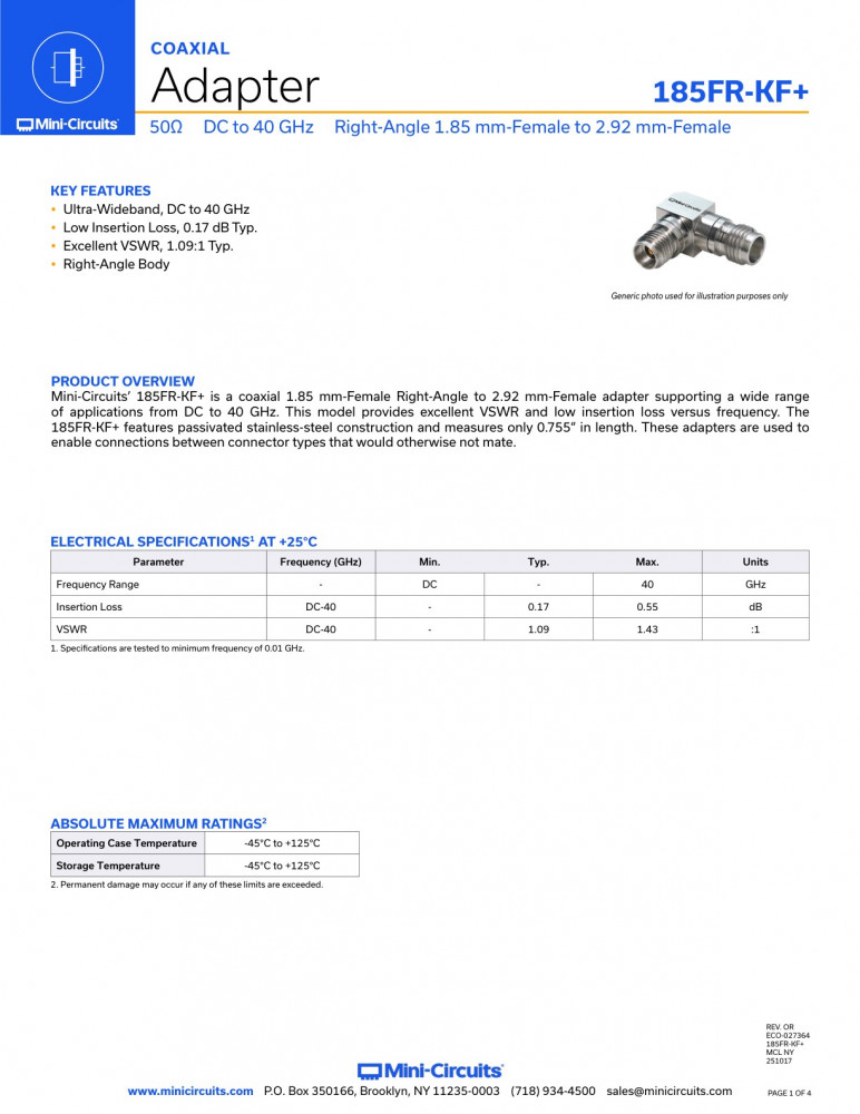 185FR-KF+ technical document page 1