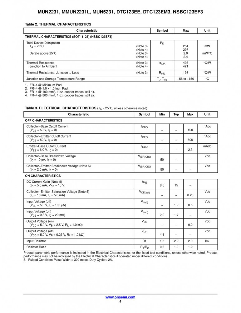DTC123EM3T5G datasheet page 4