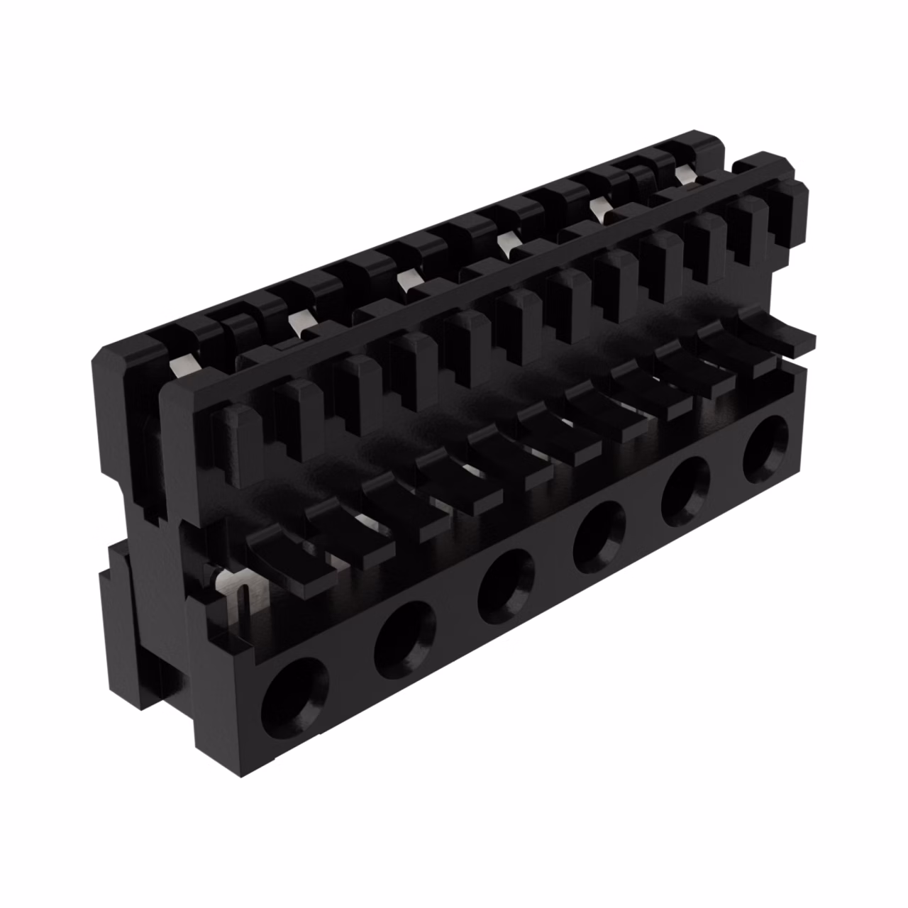 5.00mm Pitch Appli-Mate RAST Power Female Connector, 6 Circuits, Fully Coded, Short Thin and Open Endwalls, Latch Between Circuits 1-2 and Circuits 5-6, Glow-Wire Capable for sale