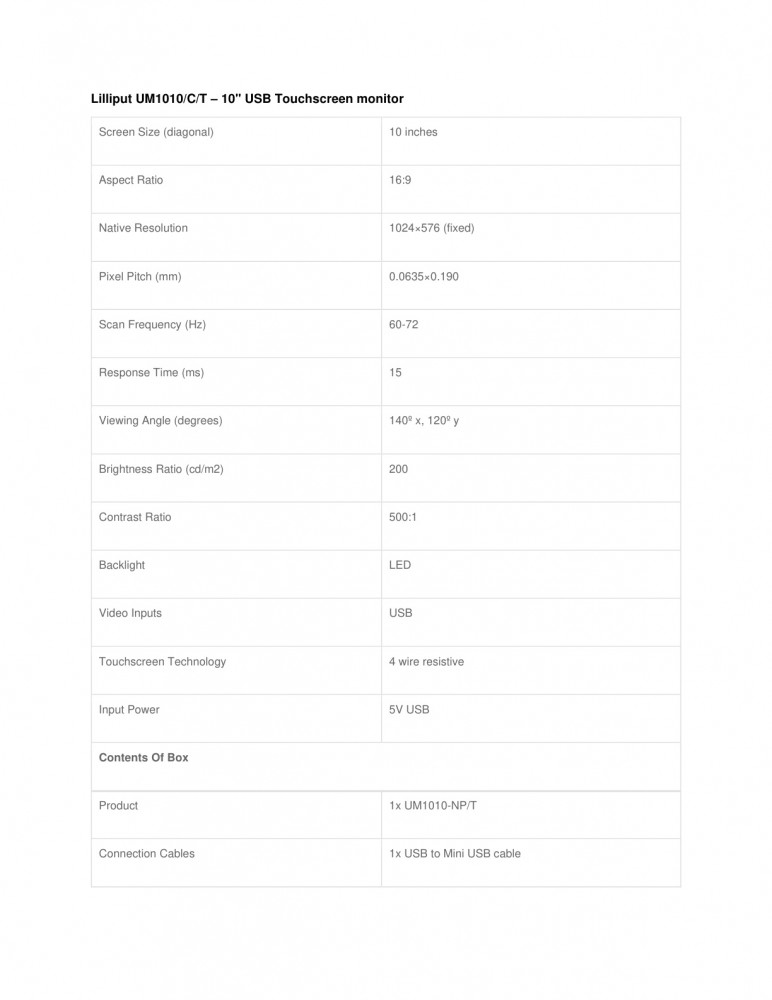 UM-1010/C/T documentation preview, page 1