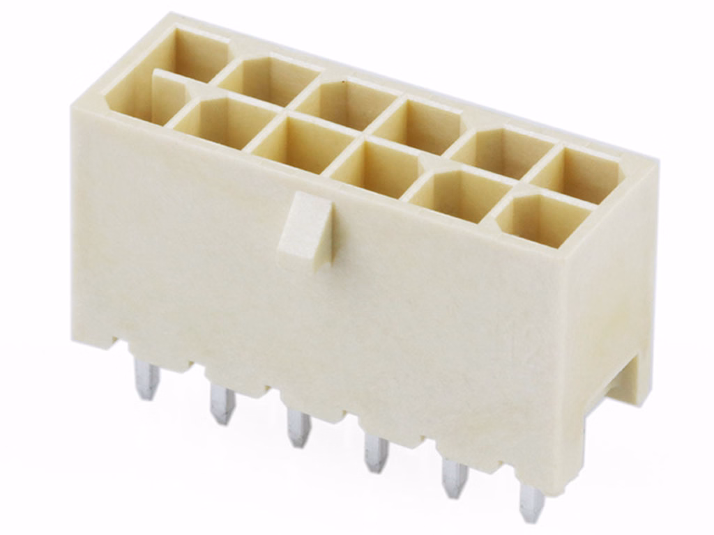 Micro-Fit+ Versa Color Vertical Header, Through Hole, 3.00mm Pitch, Dual Row, 8 Circuits, 0.38µm Gold (Au) Plating, Glow-Wire Capable, Natural (White), Tray for sale