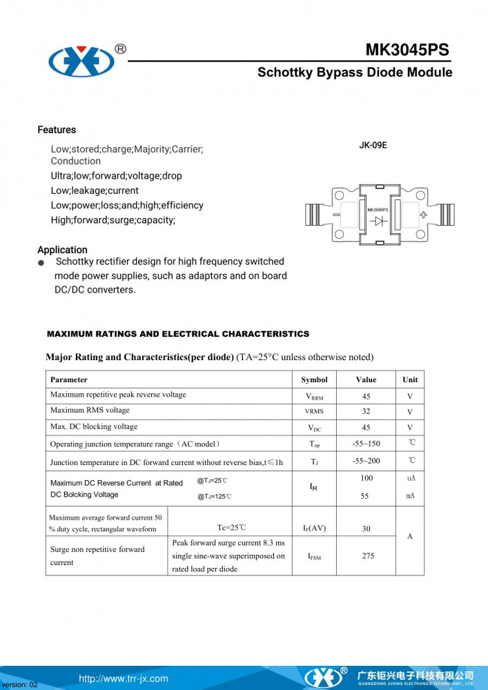 MK3045PS datasheet page 1
