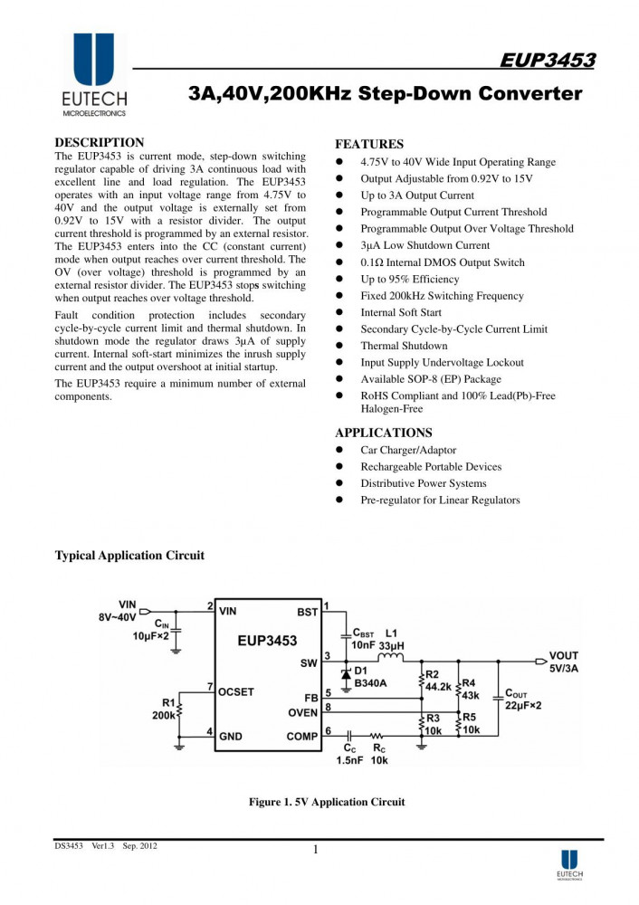 EUP3453 technical document page