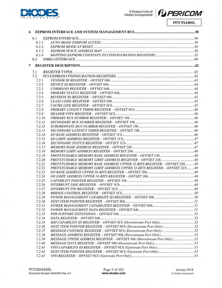 PI7C9X440SLBFDEX datasheet page 5