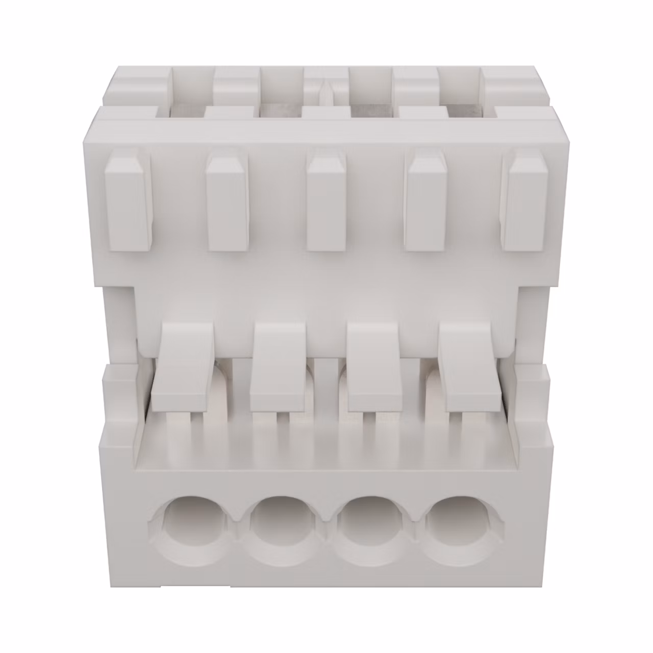 Appli-Mate RAST 2.5 IDT Housing, 2.50mm Pitch, Direct/Indirect, Female, 4 Circuits, All Position Keys, Polarizing Rib Between Circuits 2 and 3 for sale