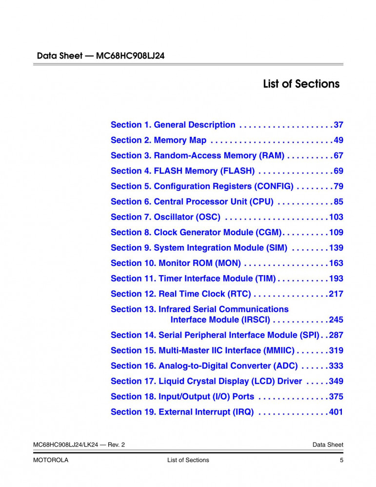 MC68HC908LJ24CPB datasheet preview 5