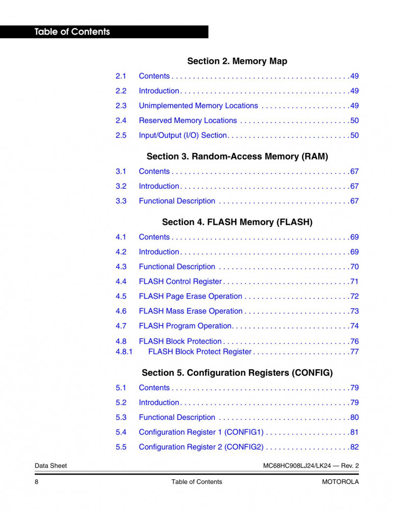 MC68HC908LJ24CPB datasheet preview 8