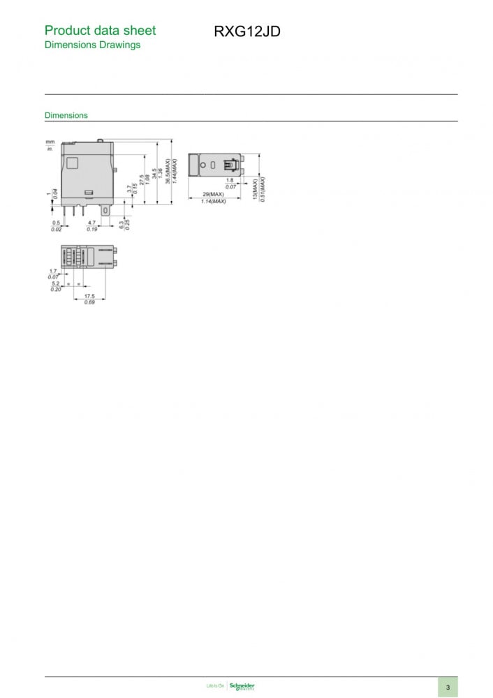 RXG12JD technical document page 3