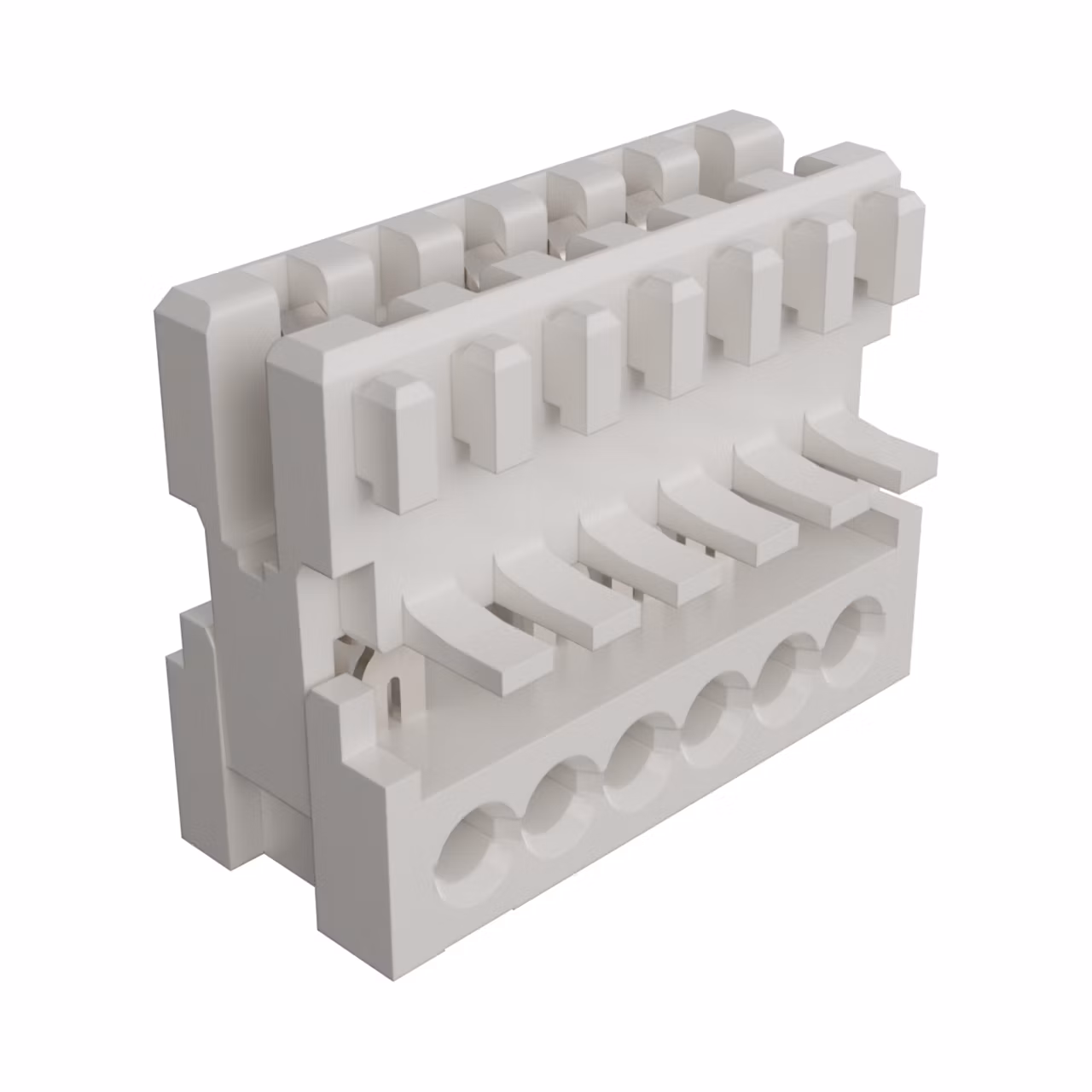 Appli-Mate RAST 2.5 IDT Housing, 2.50mm Pitch, Direct/Indirect, Female, 6 Circuits, All Position Keys, Polarizing Rib Between Circuits 4 and 5