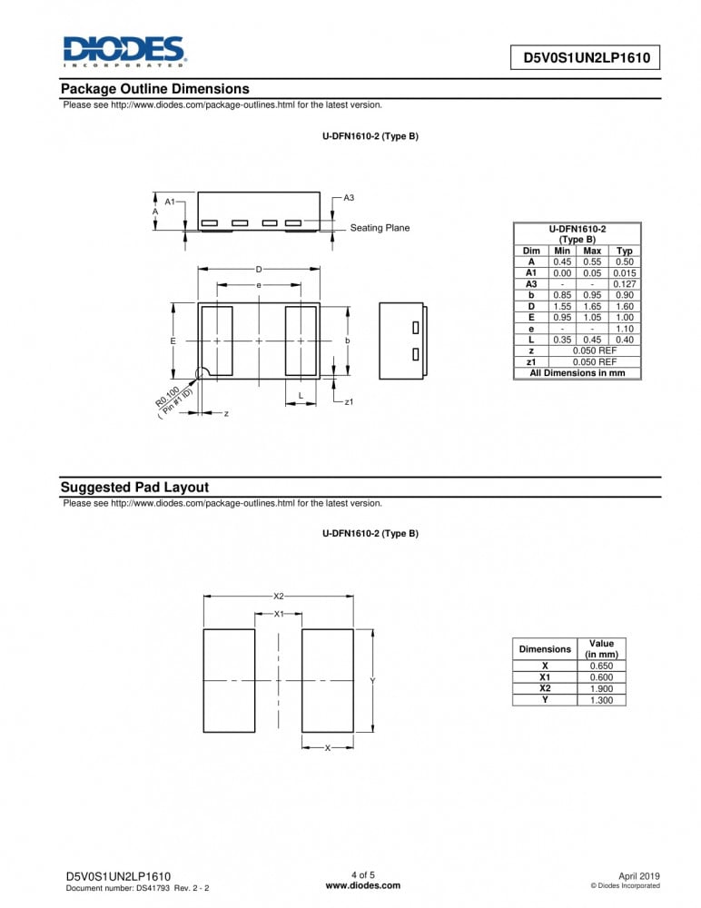 D5V0S1UN2LP1610-7 datasheet page 4