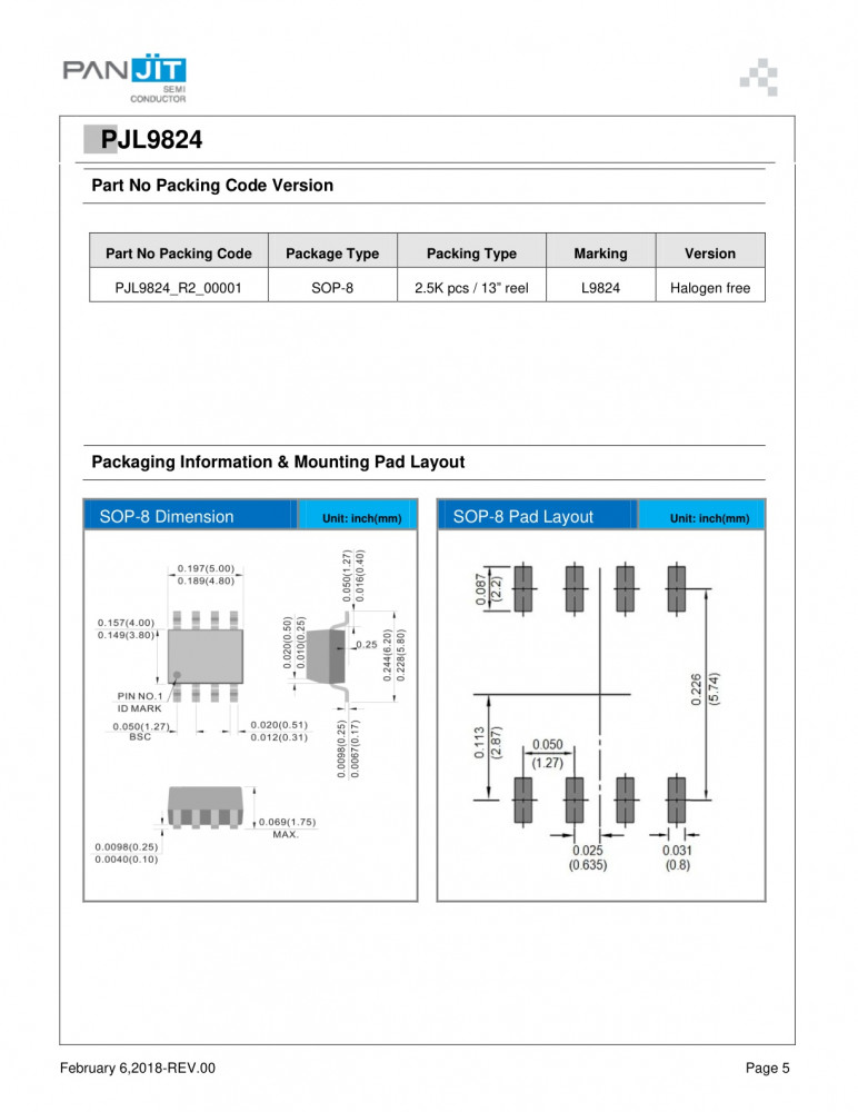 PJL9824 datasheet page 5