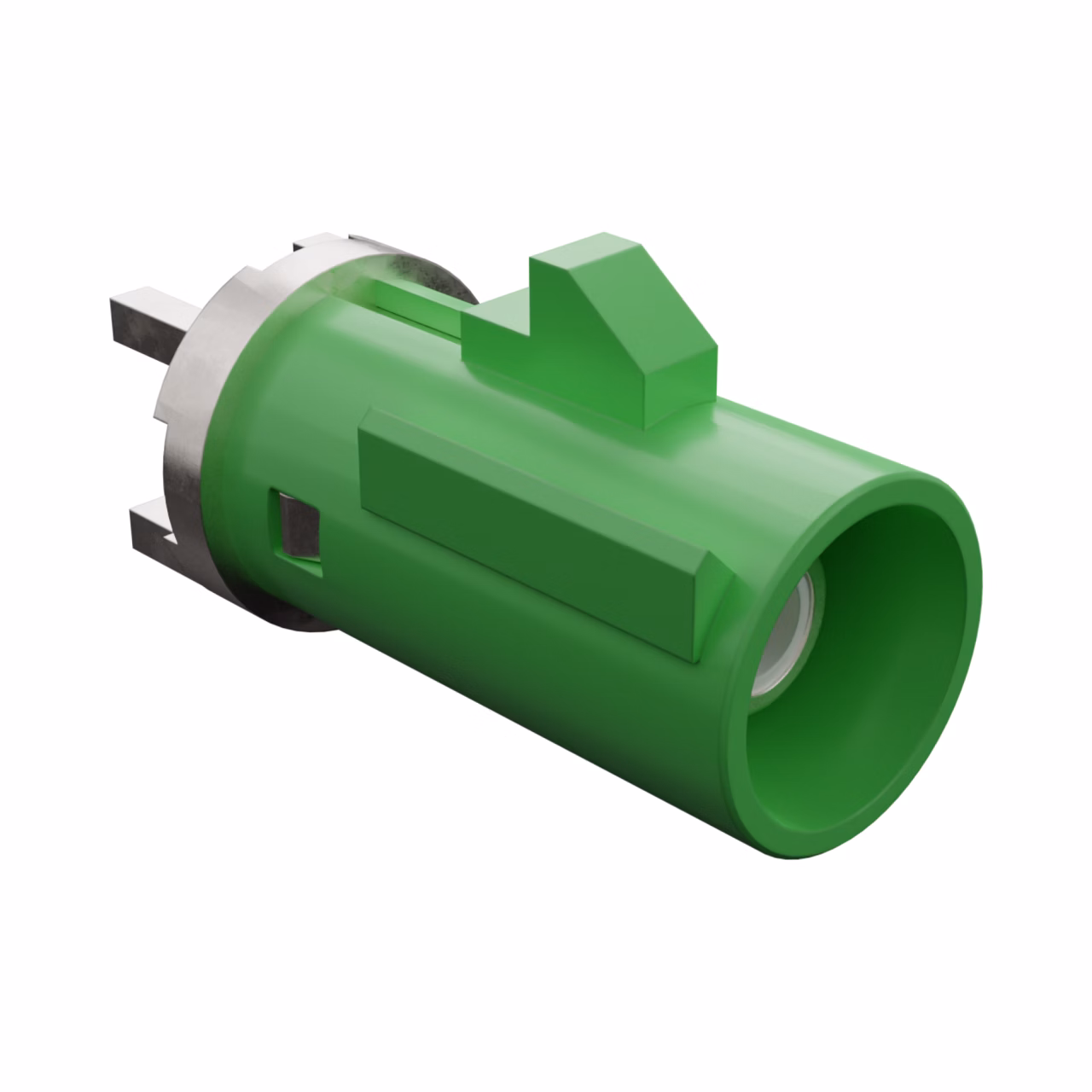 FAKRA Jack, Straight, PCB Receptacle, Through Hole, Brass Body, Tin (Sn) Plated, Keying Code D, Tray, 50 Ohms for sale