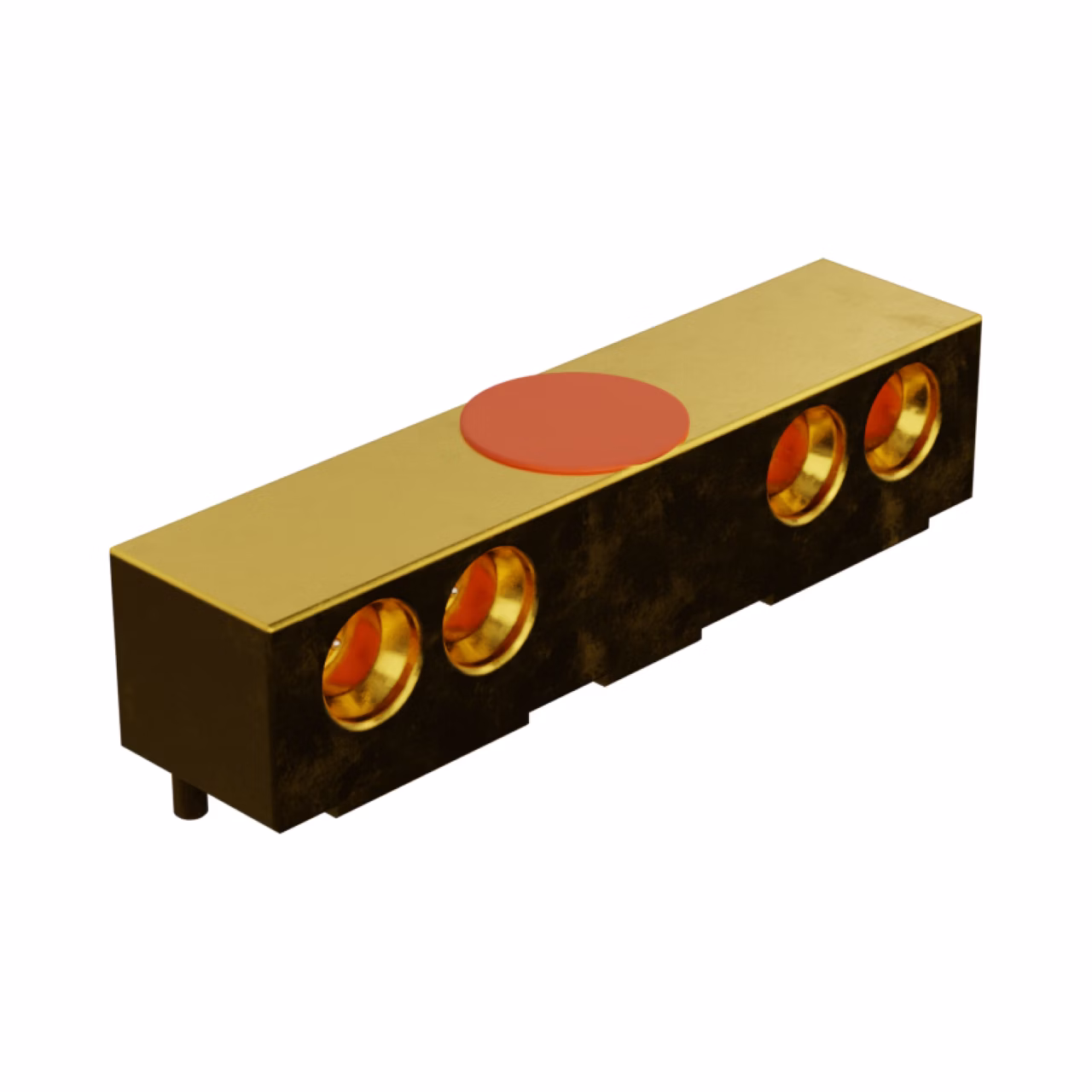 SMPM Plug, Right-Angle, Smooth Bore, 4-Port, PCB, Surface Mount, Tape and Reel with Pick-and-Place Tape, 1.50mm Legs for sale