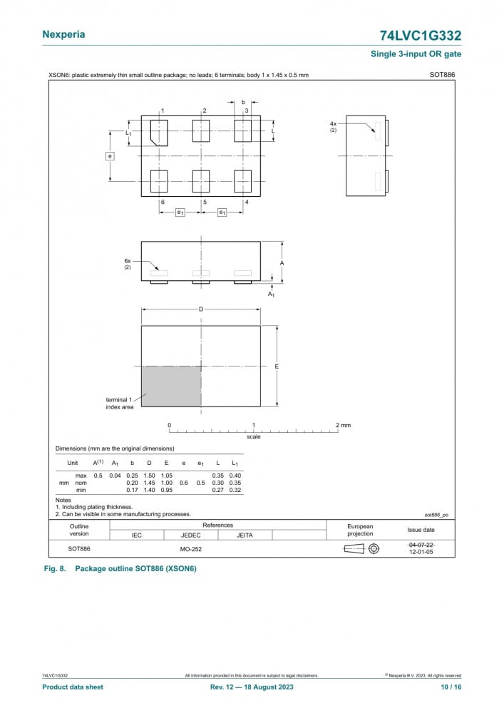 74LVC1G332GW,125 datasheet page 10