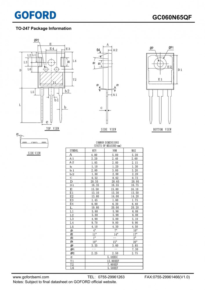 GC060N65QF datasheet page 6