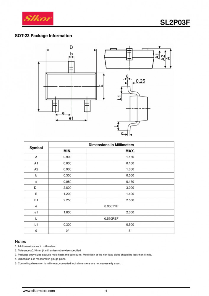 SL2P03F datasheet page 6