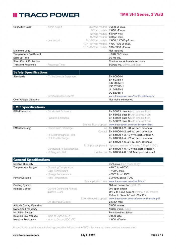 TMR 3HI datasheet page 3