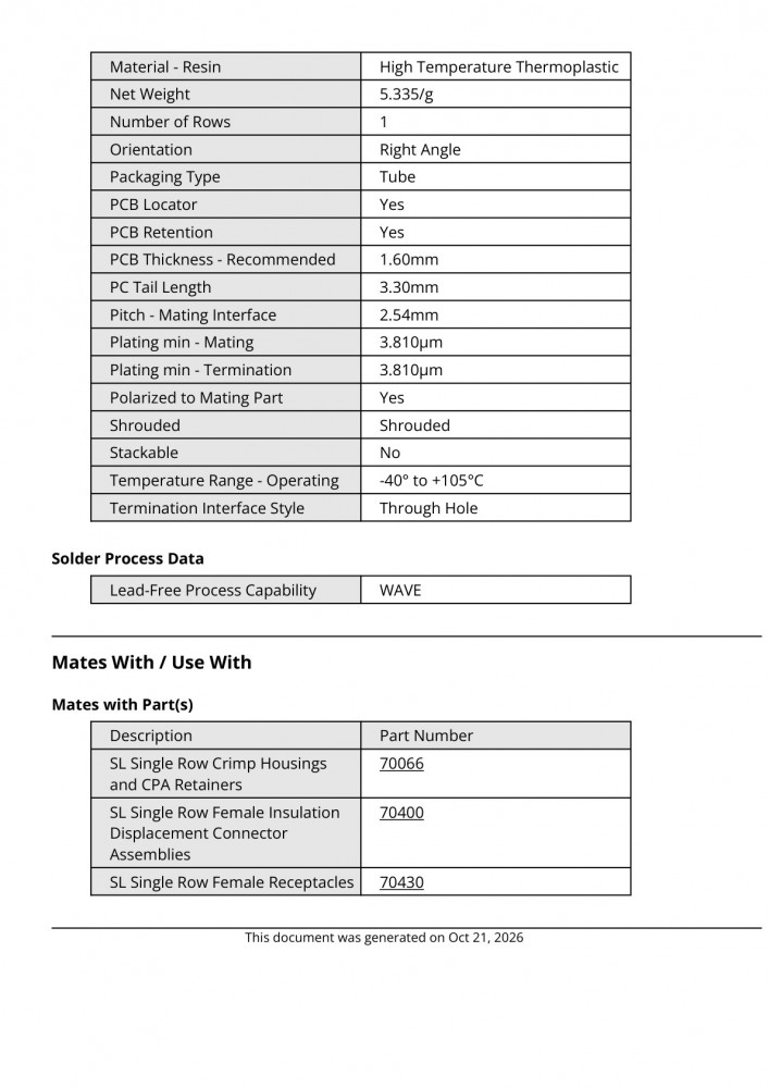 MOLEX 705550024 technical document page 3