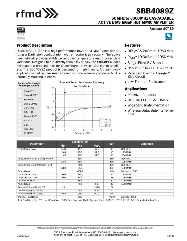 SBB4089Z technical document page 1
