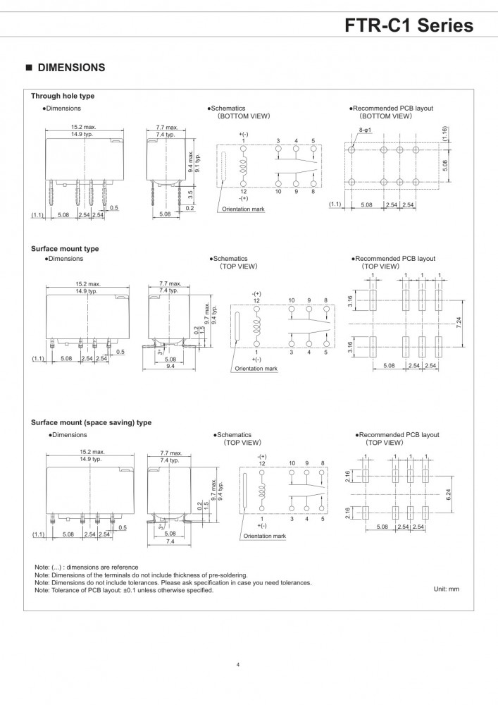FTR-C1 datasheet page 4