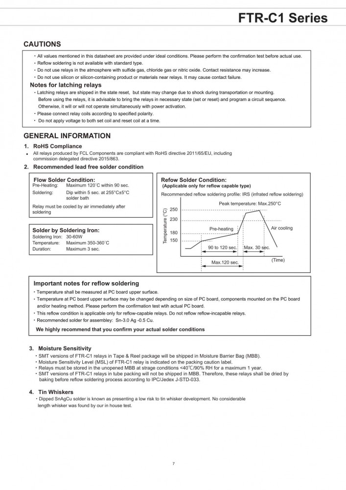 FTR-C1 datasheet page 7