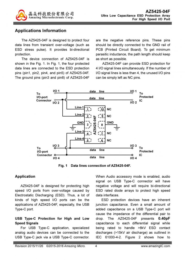 AZ5425-04F datasheet page 4