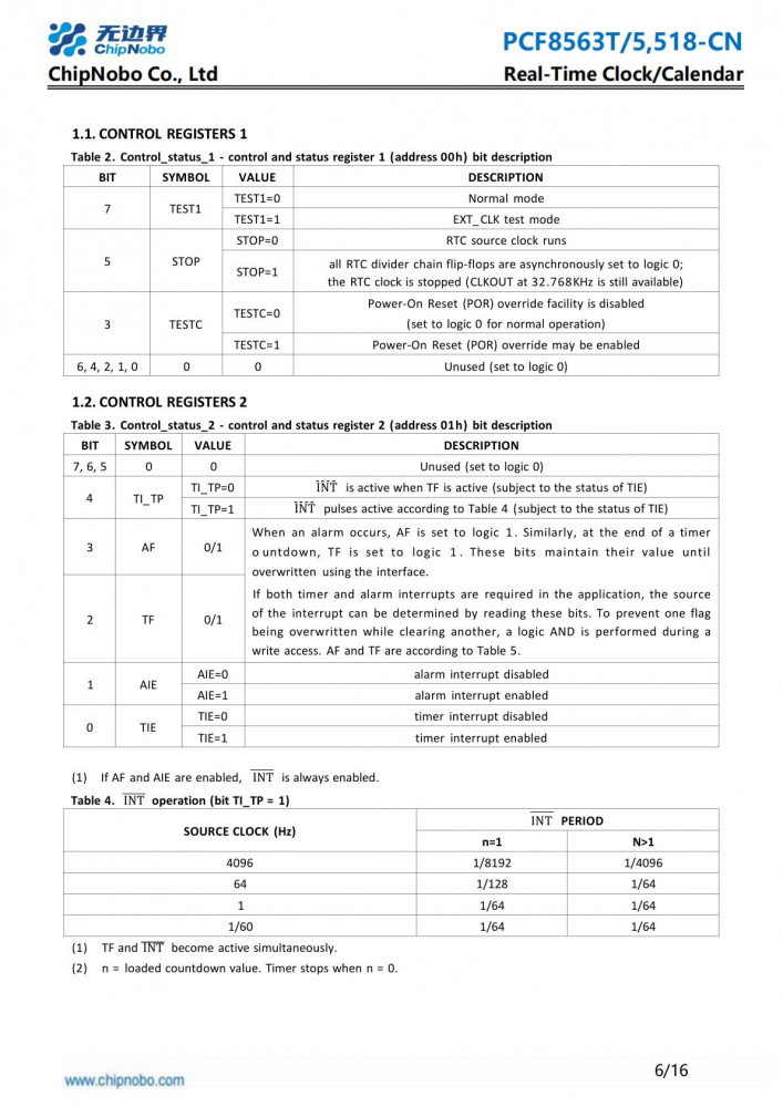 PCF8563T/5,518-CN datasheet page 6