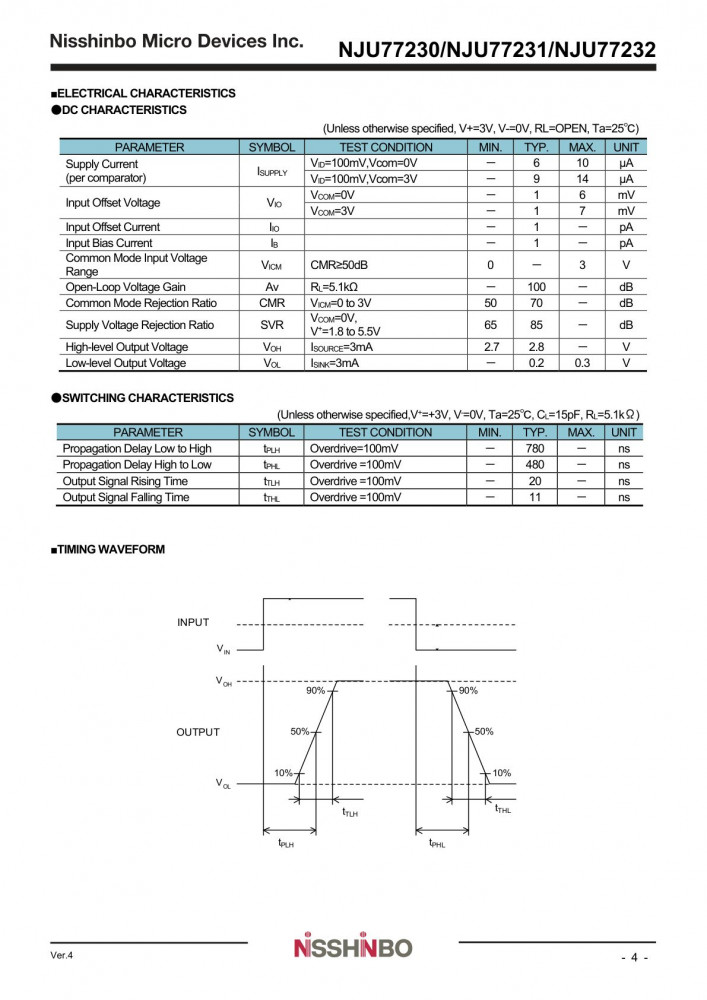 NJU77231 technical document page 4