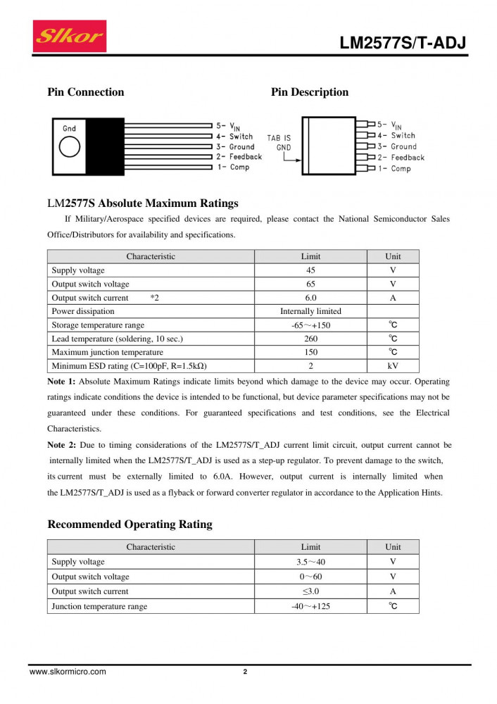 LM2577S-ADJ datasheet page 2