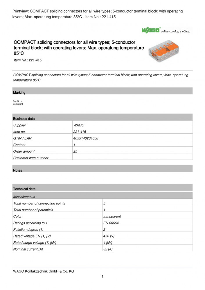 Adafruit 874 technical document page 1