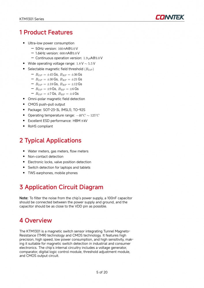 KTM1301 datasheet page 5