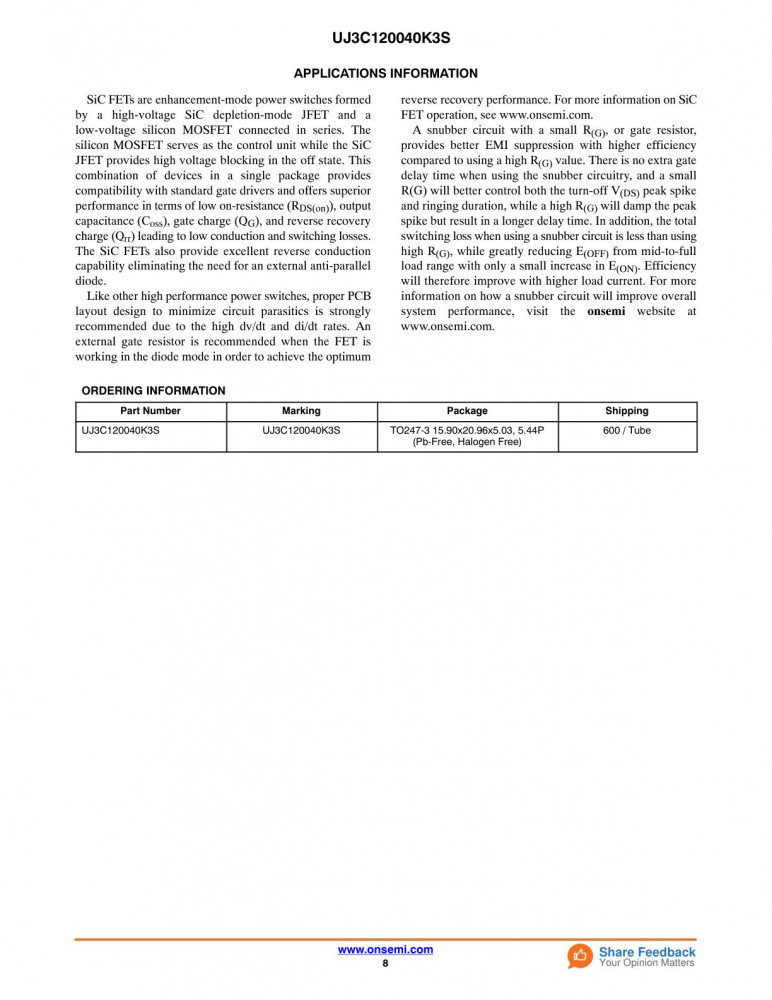 UJ3C120040K3S datasheet page 8
