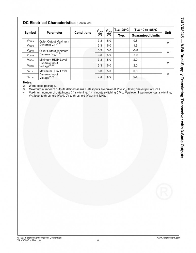 74LVX3245 datasheet page 7