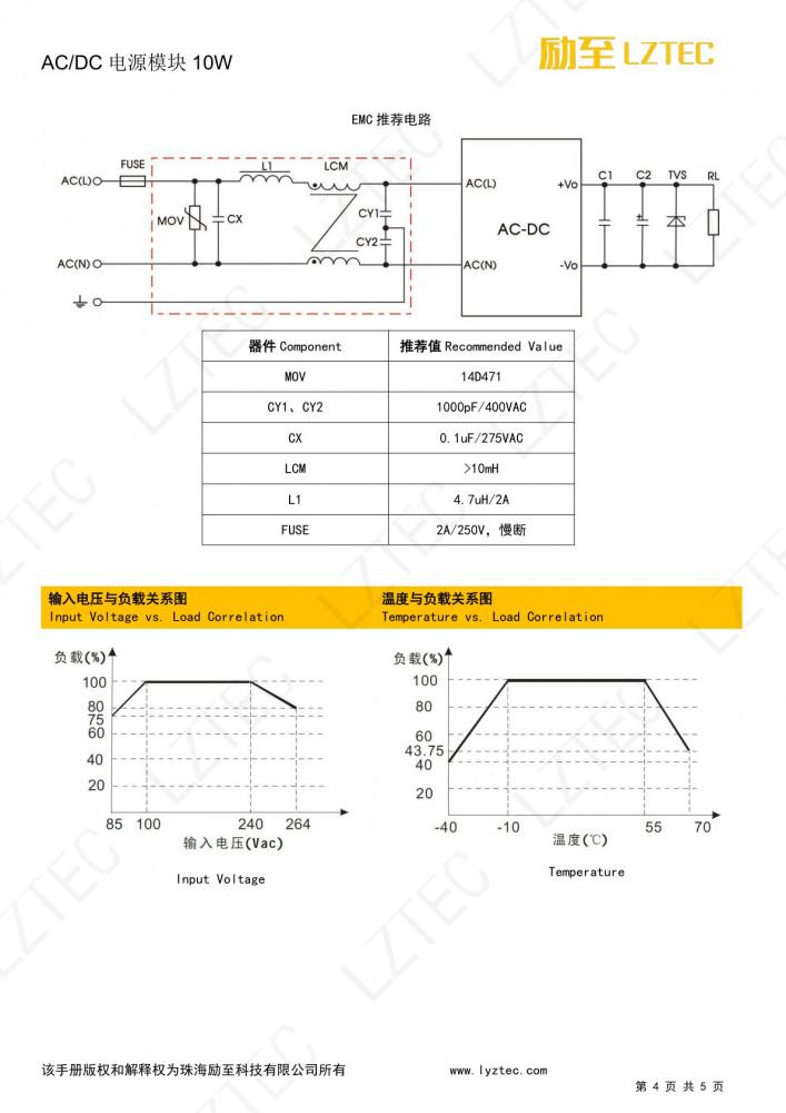 LHE10-20B24 datasheet page 4