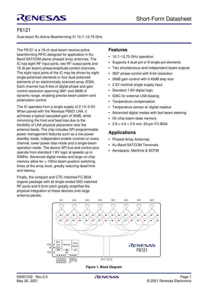 F6121 technical document page 1