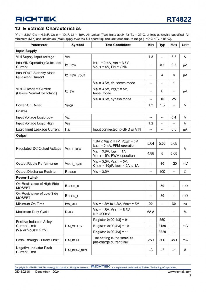 RT4822 datasheet page 7