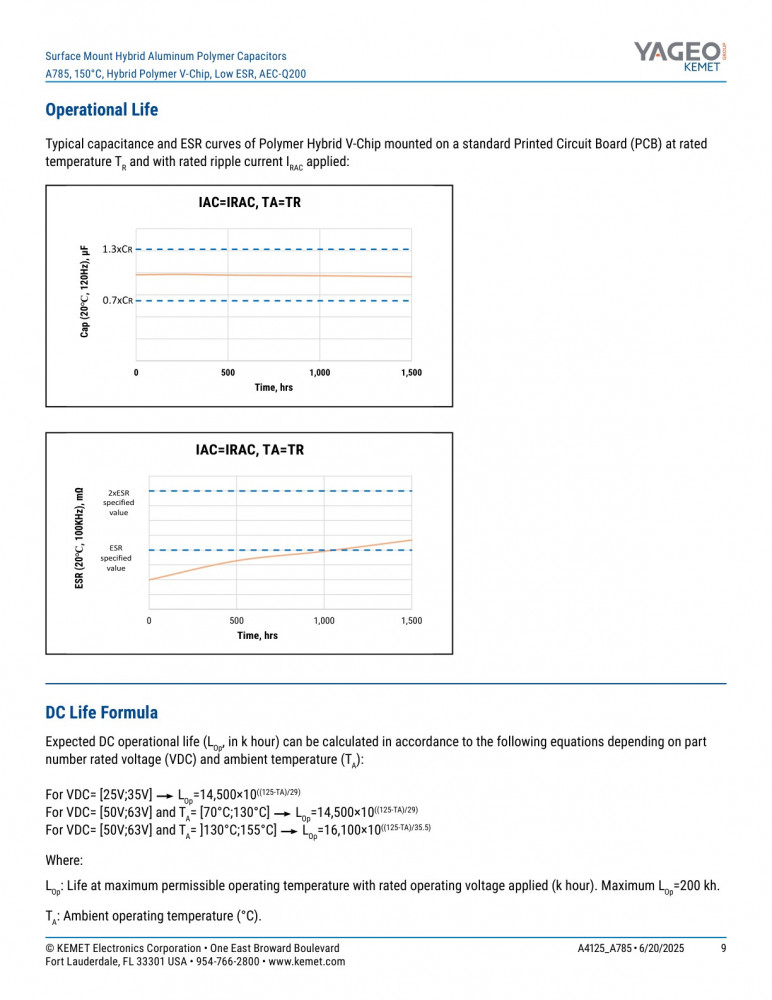 KEMET A785 datasheet page 9
