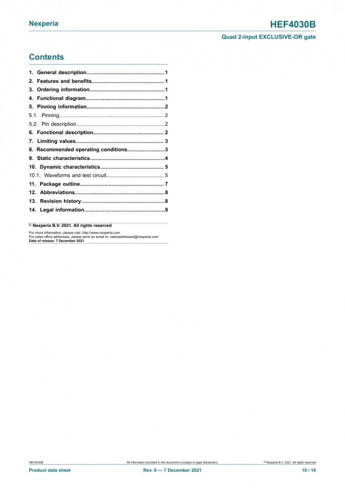 HEF4030BT,653 datasheet page 10
