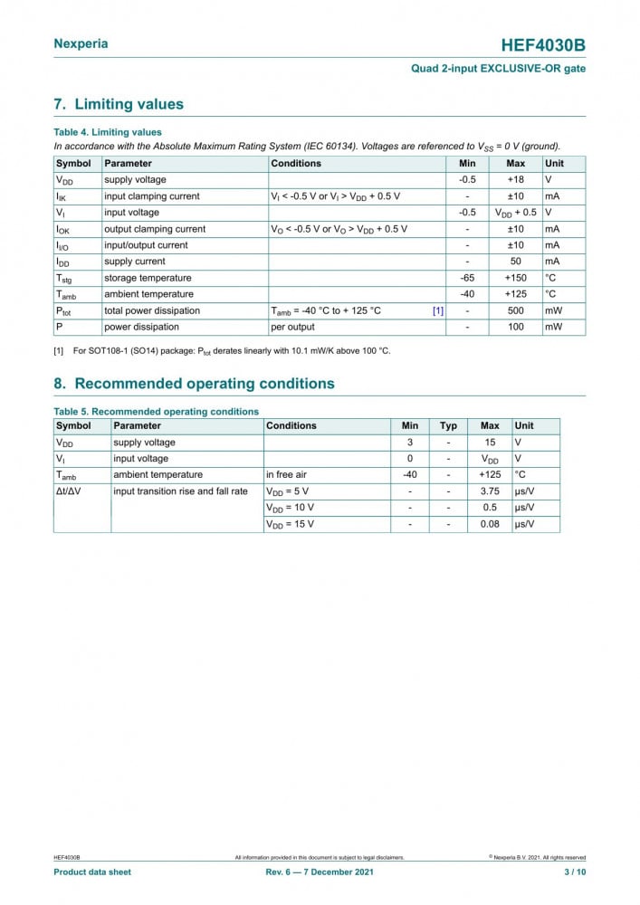 HEF4030BT,653 datasheet page 3