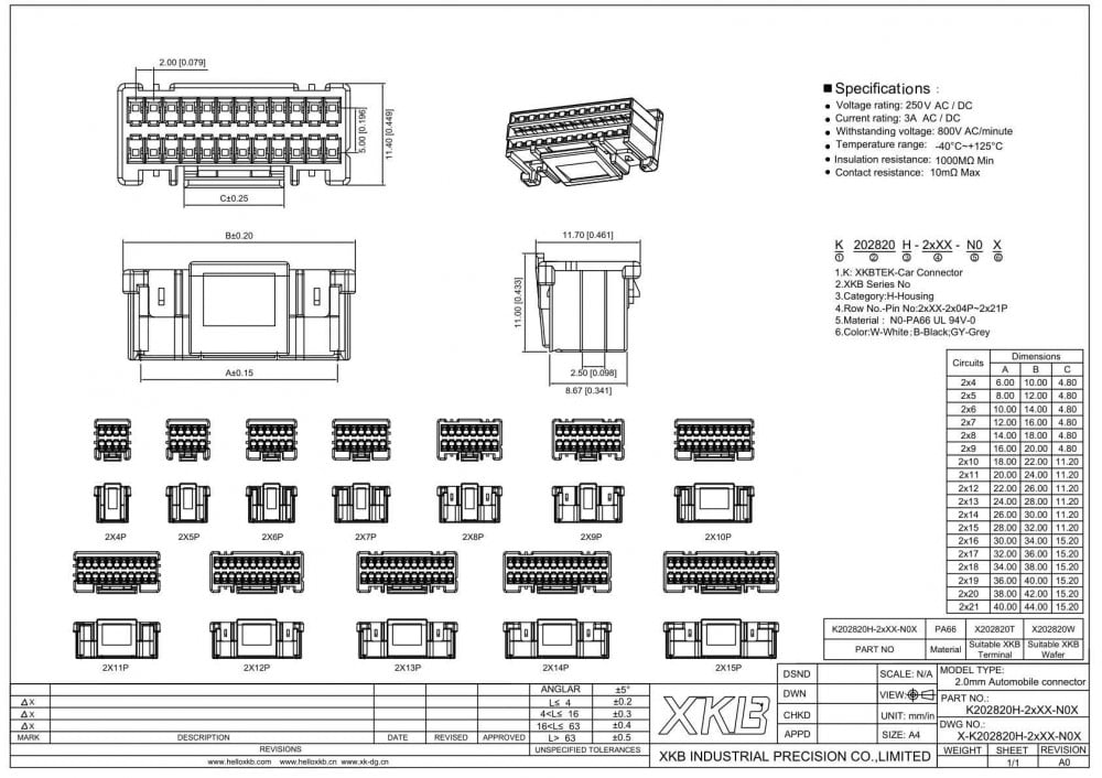 K202820H-2x12-N0W technical document page
